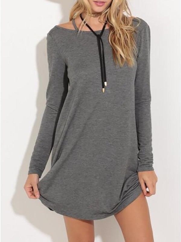 Long Sleeve Strap Back Shirt Dress Online. Discover hottest trend ...