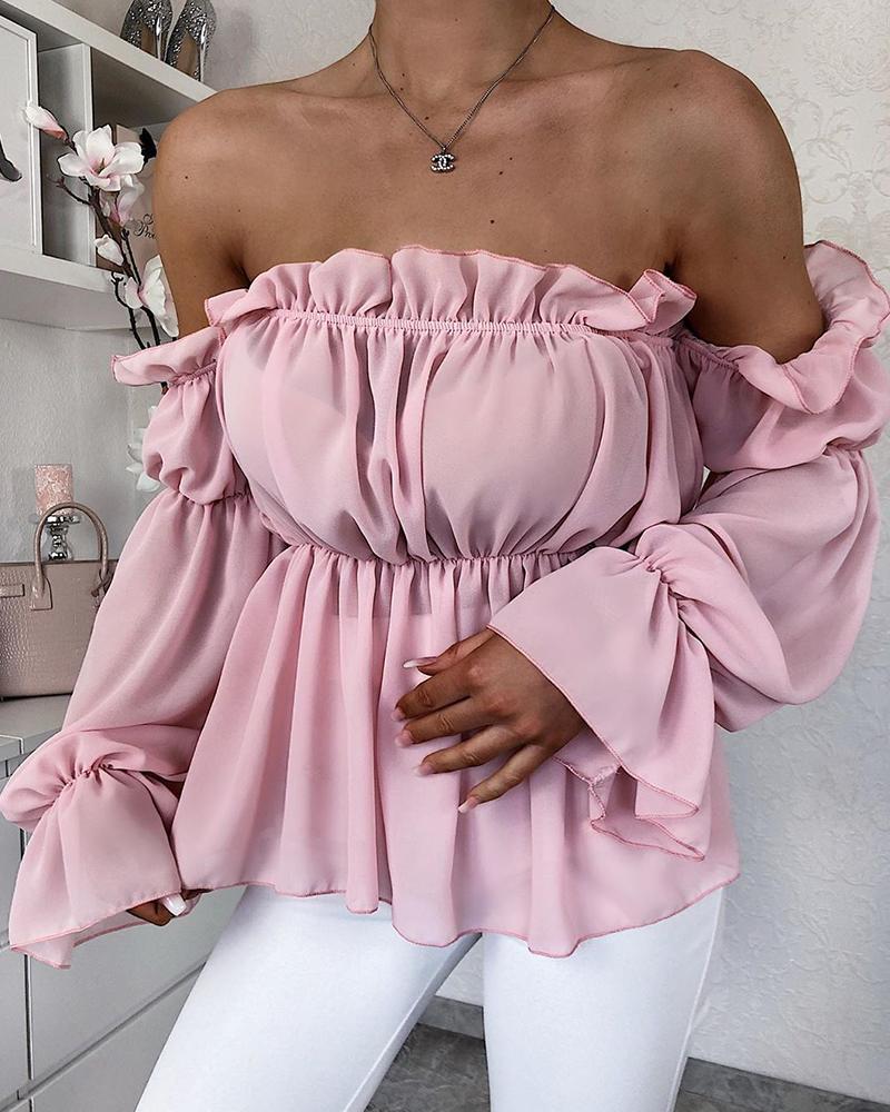 Off Shoulder Ruffle Top Online. Discover hottest trend fashion at ...
