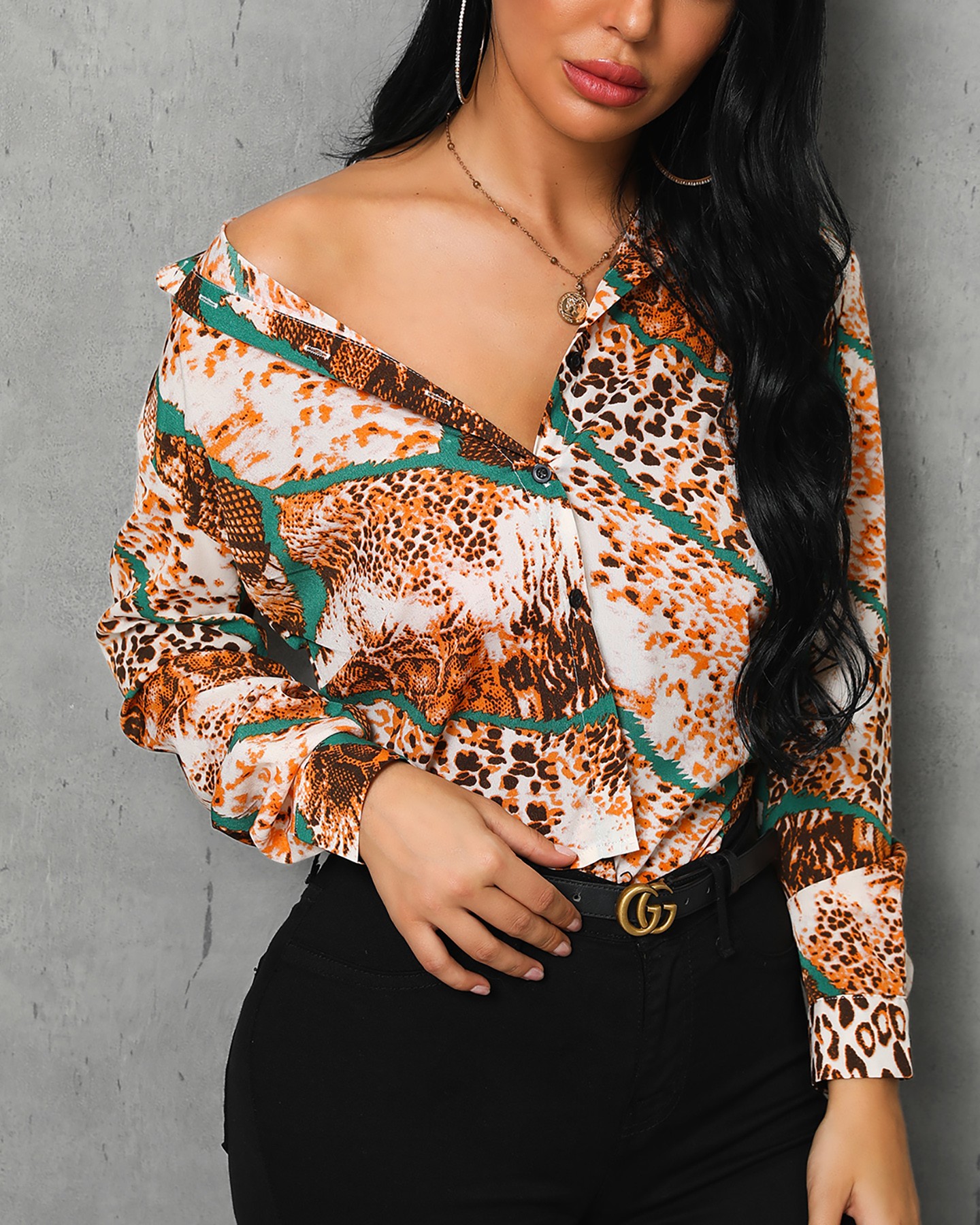 Leopard Print Insert Casual Shirt Online. Discover hottest trend ...